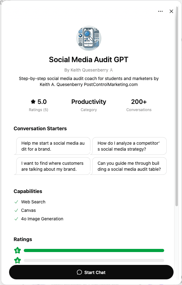 Social Media Audit GPT - Post Control Marketing